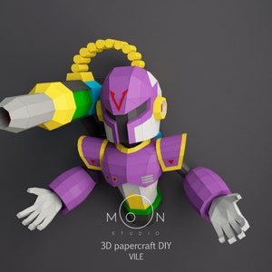 Vile, DIY, Papercraft, Low Poly, 3D Model, Craft, Paper, DXF, SVG, Snes ...