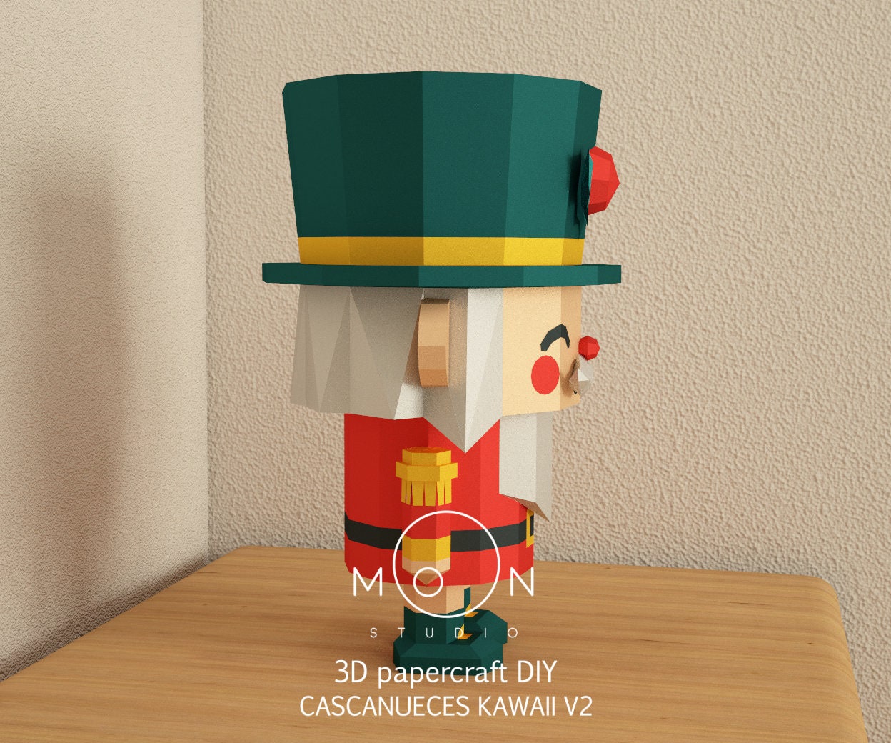 Kawaii Nutcrackers V2, DIY, Papercraft, PDF, Svg, Dxf, Low Poly, 3D ...