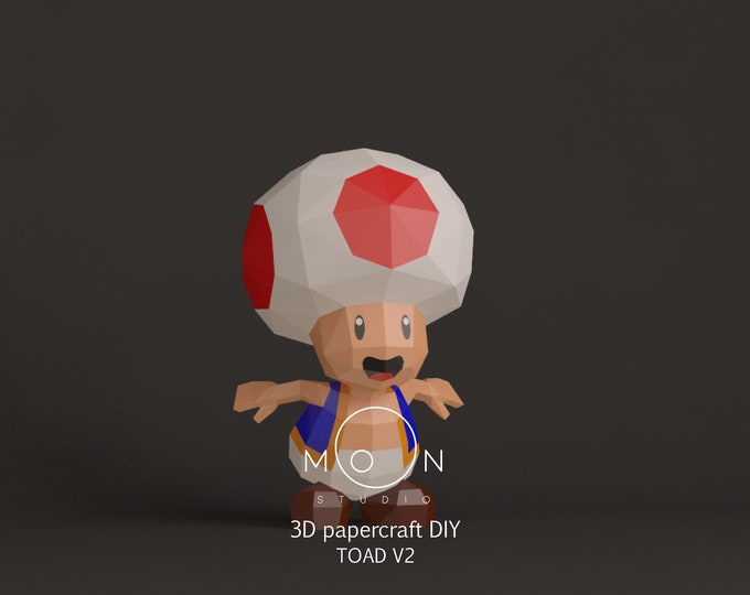 Toad V2, Papercraft PDF, Dxf, Cameo, SVG Cricut Maker Template, DIY ...