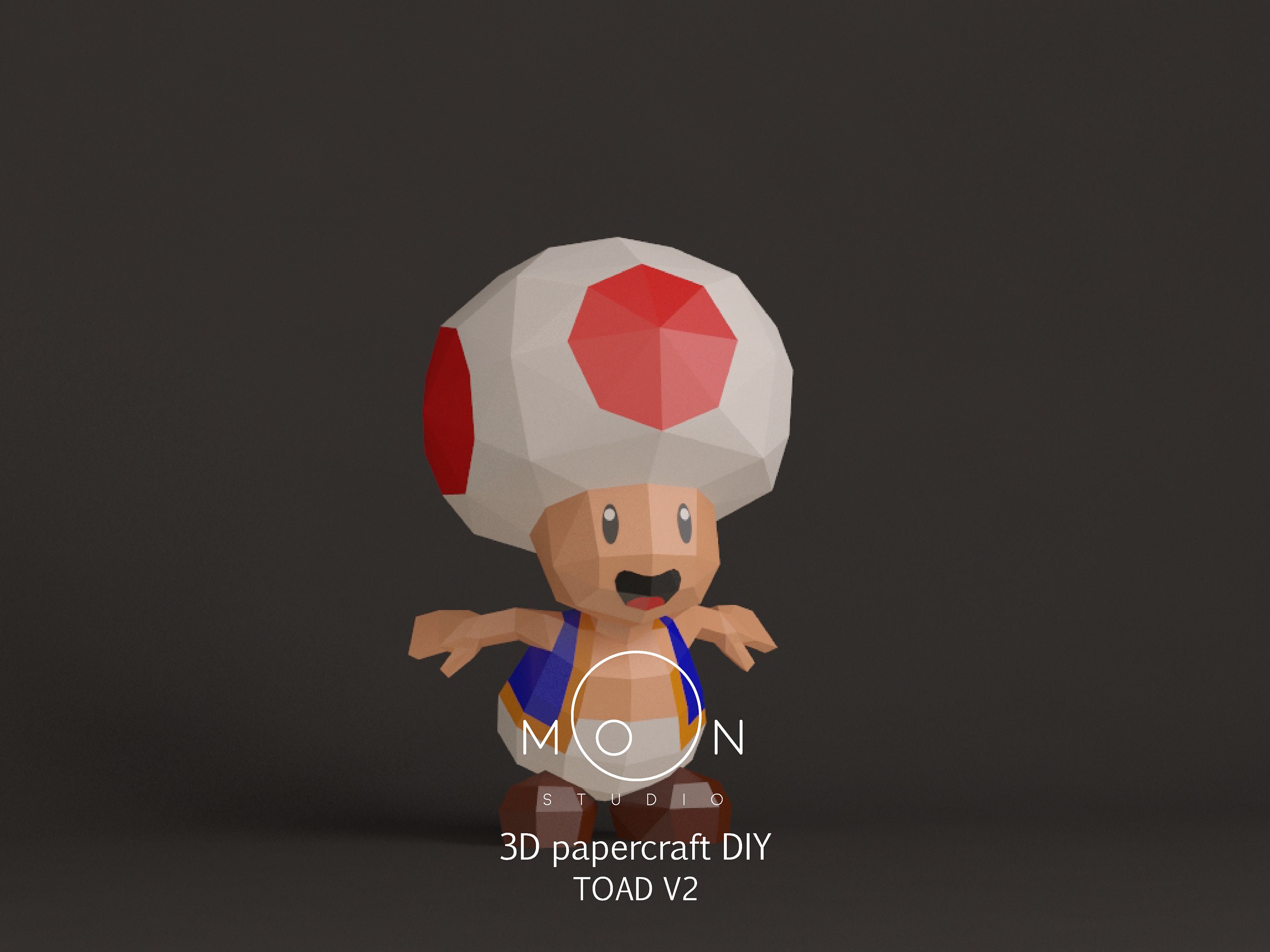 Toad V2, Papercraft PDF, Dxf, Cameo, SVG Cricut Maker Template, DIY ...