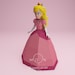 Peach, Princess, DIY, Papercraft, PDF, Svg, Dxf, Low Poly, 3D Model ...