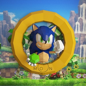 Sonic, DIY, Papercraft, PDF, Svg, Dxf, Low Poly, Cricut, Maker, Cameo ...