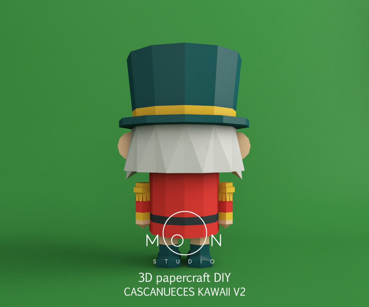Kawaii Nutcrackers V2, DIY, Papercraft, PDF, Svg, Dxf, Low Poly, 3D ...