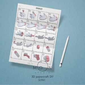 Sonic, DIY, Papercraft, PDF, Svg, Dxf, Low Poly, Cricut, Maker, Cameo ...