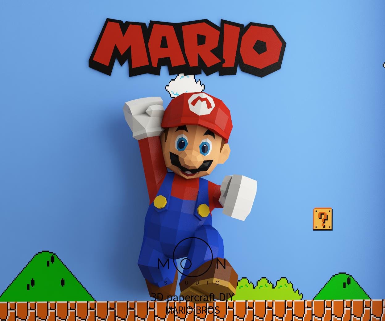 Mario Bros, DIY, Papercraft, PDF, Svg, Dxf, Low Poly, 3D Model, Craft ...
