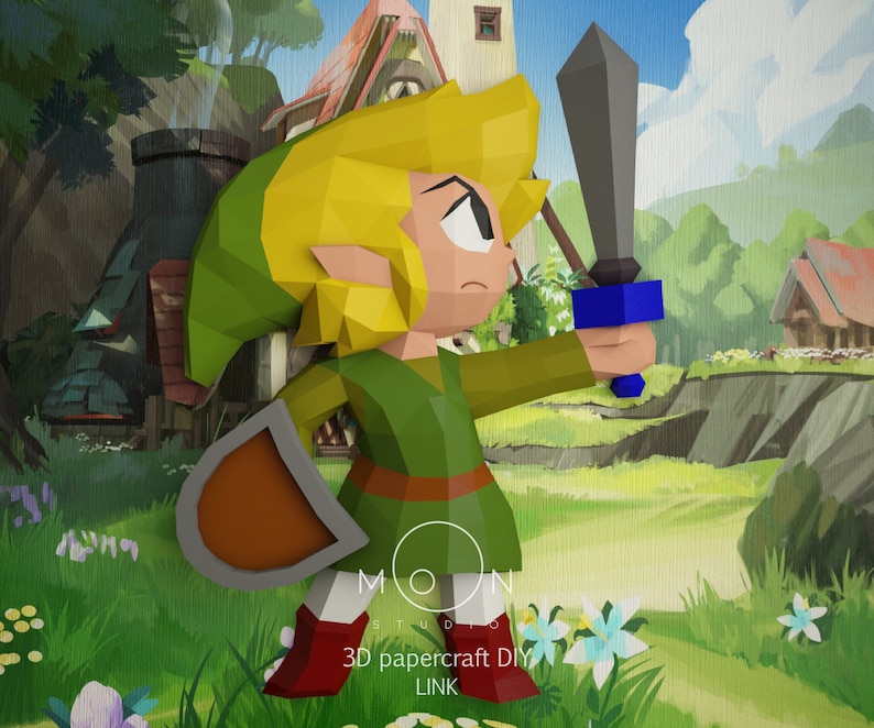 Link, DIY, Papercraft, PDF, Svg, Dxf, Low Poly, 3D Model, Craft, Paper ...