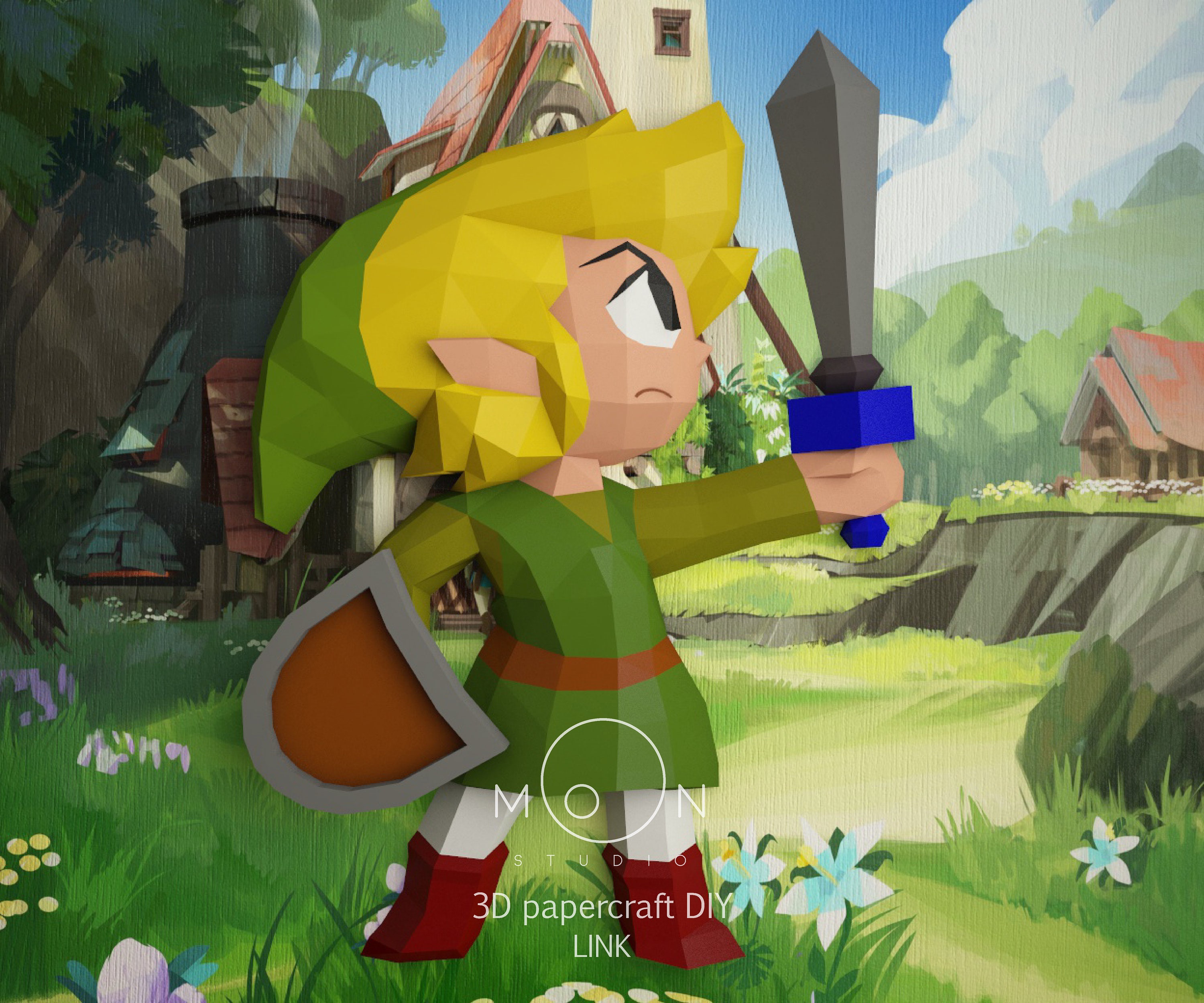 Link, DIY, Papercraft, PDF, Svg, Dxf, Low Poly, 3D Model, Craft, Paper ...