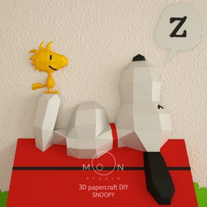 Snoopy, DIY, Papercraft, PDF, Svg, Dxf, Low Poly, 3D Model, Craft ...