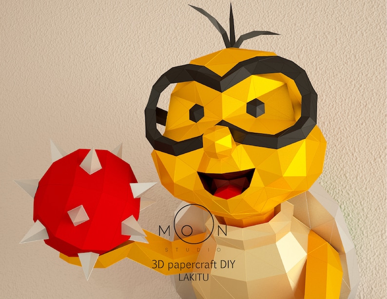 Lakitu, DIY, Papercraft, PDF, Svg, Dxf, Low Poly, 3D Model, Craft ...