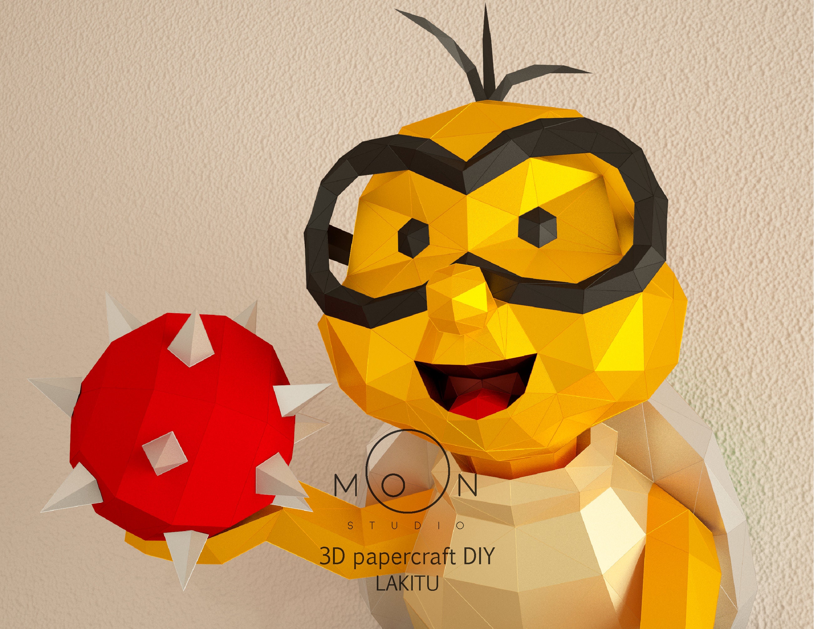 Lakitu, DIY, Papercraft, PDF, Svg, Dxf, Low Poly, 3D Model, Craft ...