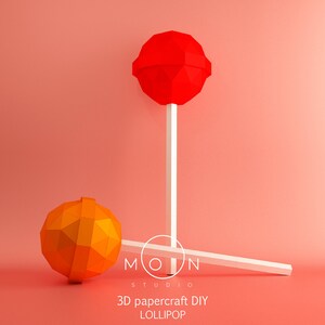Lollipop, Sweet, Papercraft PDF, Dxf, Cameo, SVG Cricut Maker Template ...