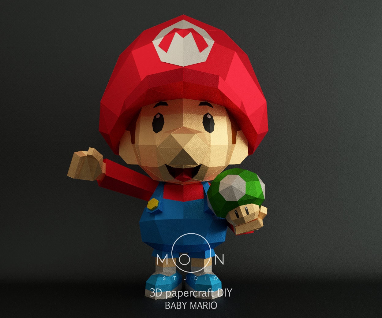 Baby Mario, DIY, Papercraft, PDF, Svg, Dxf, Low Poly, modèle 3D, Craft ...