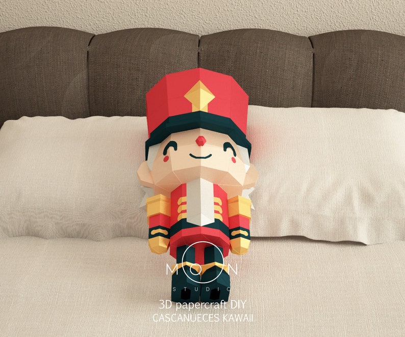 Kawaii Nutcrackers, DIY, Papercraft, PDF, Svg, Dxf, Low Poly, 3D Model ...