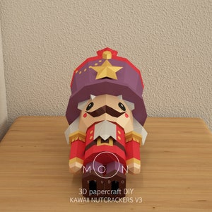 Kawaii Nutcrackers V3, DIY, Papercraft, PDF, Svg, Dxf, Low Poly, 3D ...