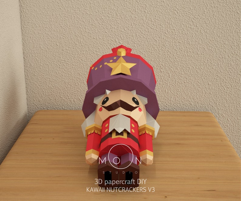 Kawaii Nutcrackers V3, DIY, Papercraft, PDF, Svg, Dxf, Low Poly, 3D ...