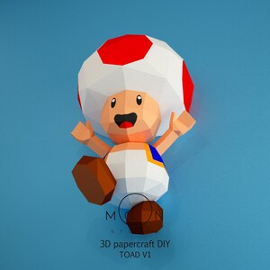 Toad V1, Wall Papercraft PDF, Dxf, Cameo, Svg, DIY, Low Poly Paper ...