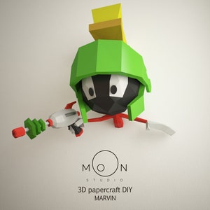 Marvin, the Martian, Wall Papercraftpdf, Dxf, Cameo, Svg Cricut Maker ...