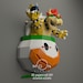 Bowser Koopa, Wall Papercraft PDF, Dxf, Cameo, Svg, DIY, Low Poly Paper ...