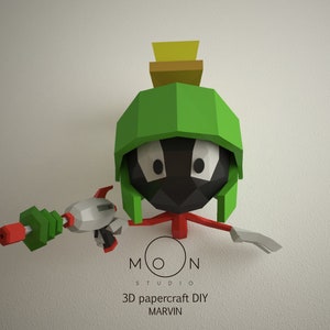 Marvin, the Martian, Wall Papercraftpdf, Dxf, Cameo, Svg Cricut Maker ...