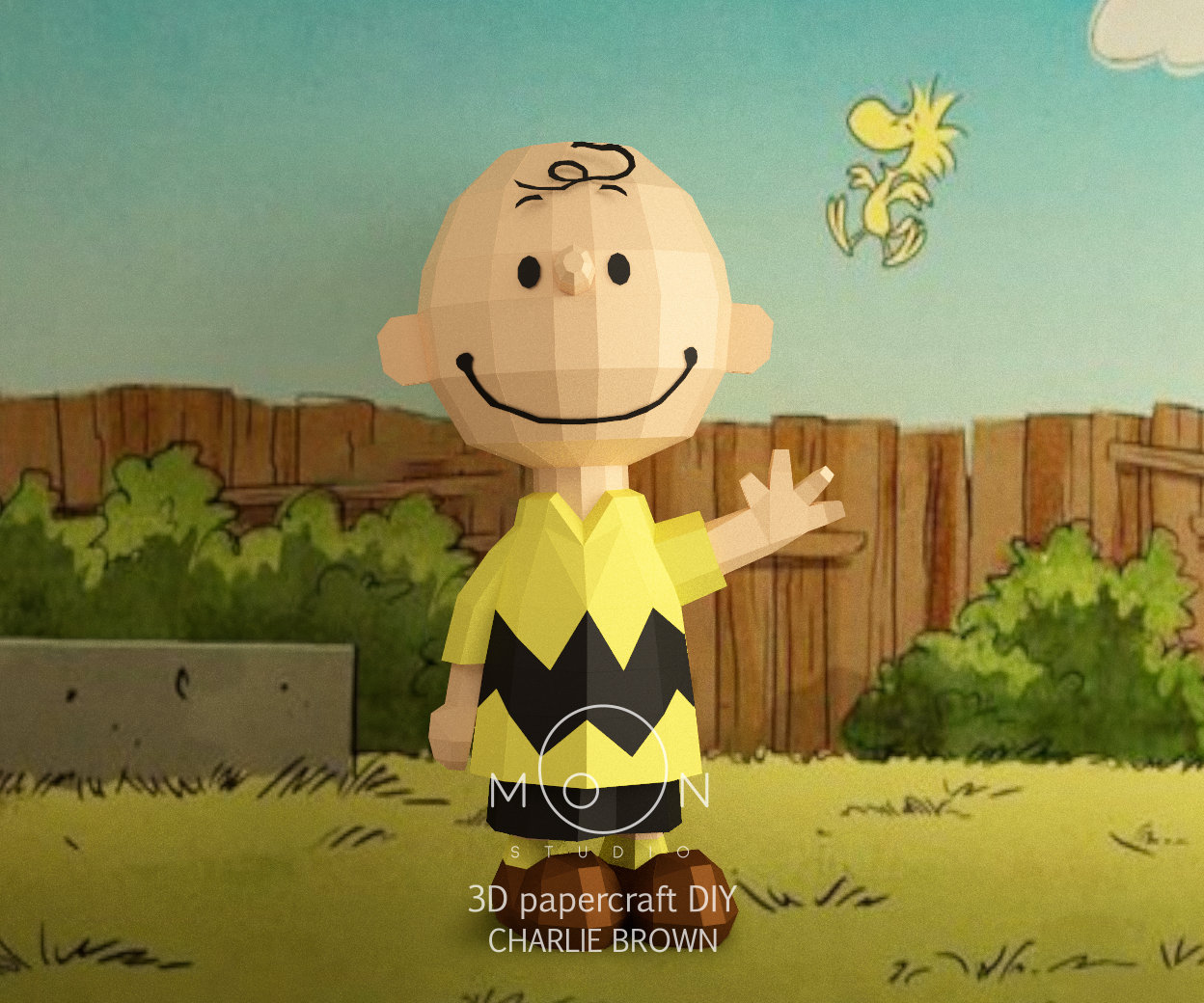 Charlie Brown, DIY, Papercraft, PDF, Svg, Dxf, Low Poly, Cricut, Maker ...