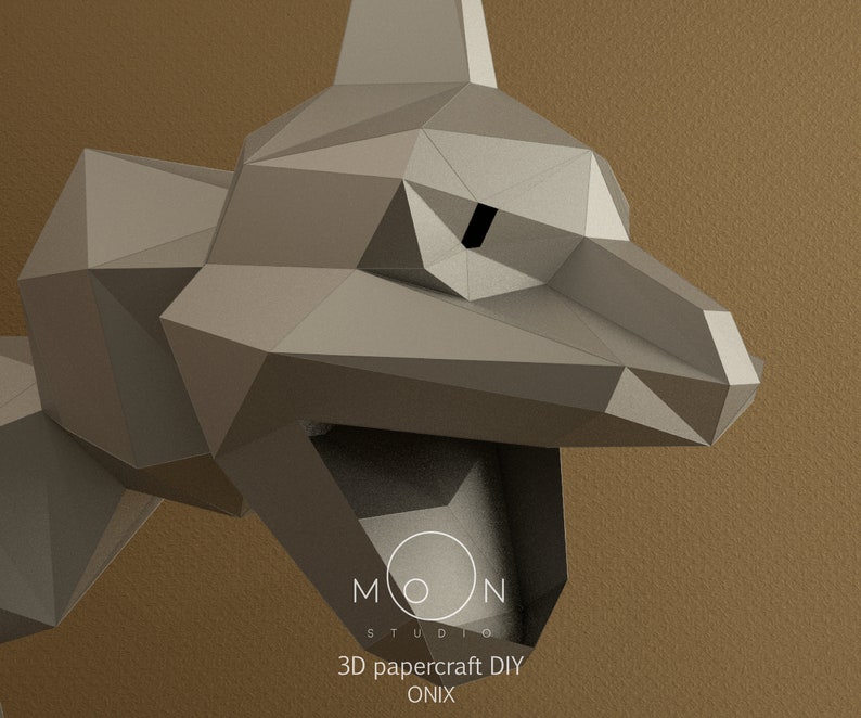 Onix, DIY, Papercraft, Low Poly, Pokemon, 3D Model, Decor, Series, Tv ...