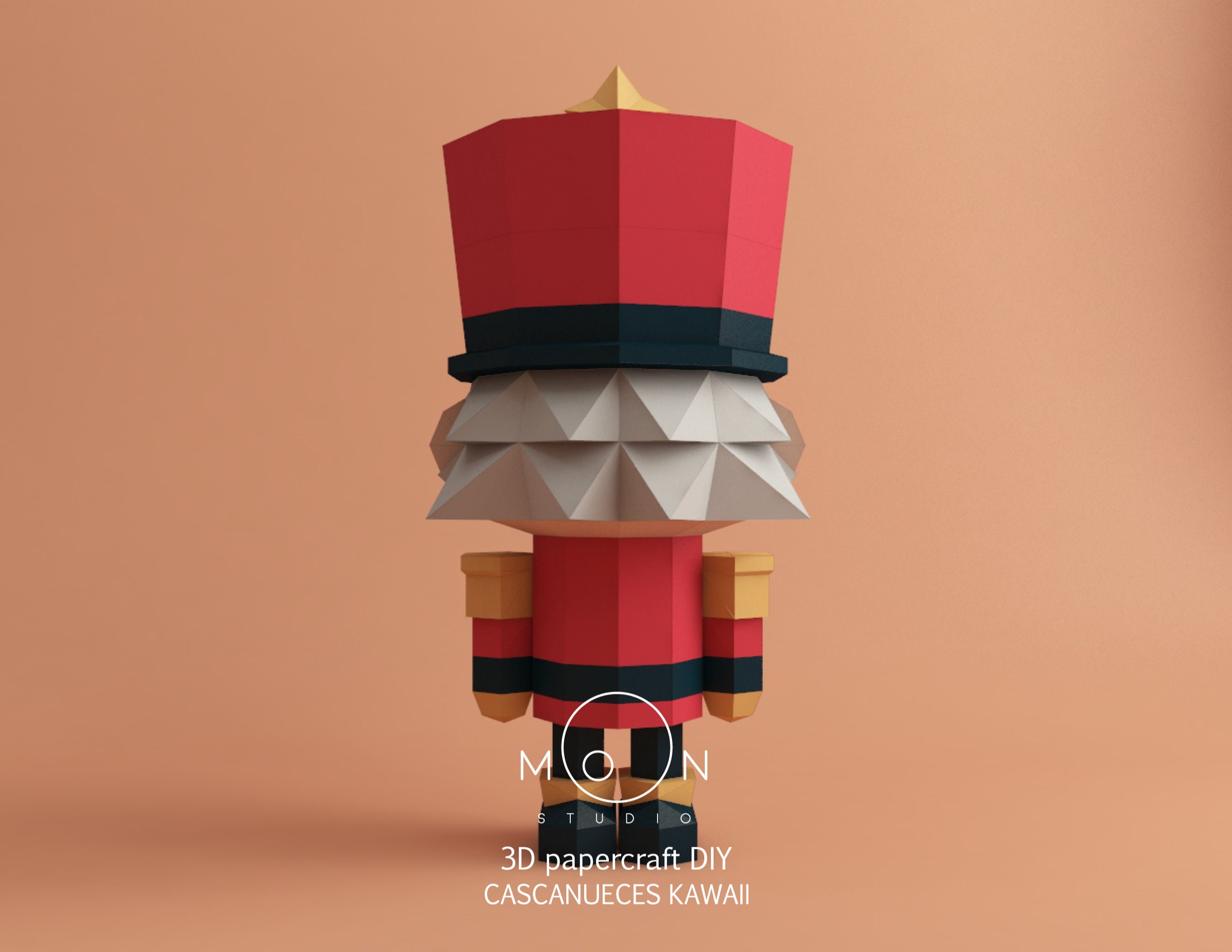 Kawaii Nutcrackers, DIY, Papercraft, PDF, Svg, Dxf, Low Poly, 3D Model ...