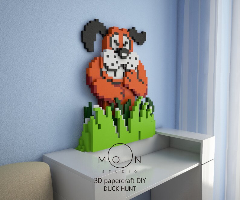 Duck Hunt, DIY, Papercraft, PDF, Svg, Dxf, Low Poly, 3D Model, Craft ...