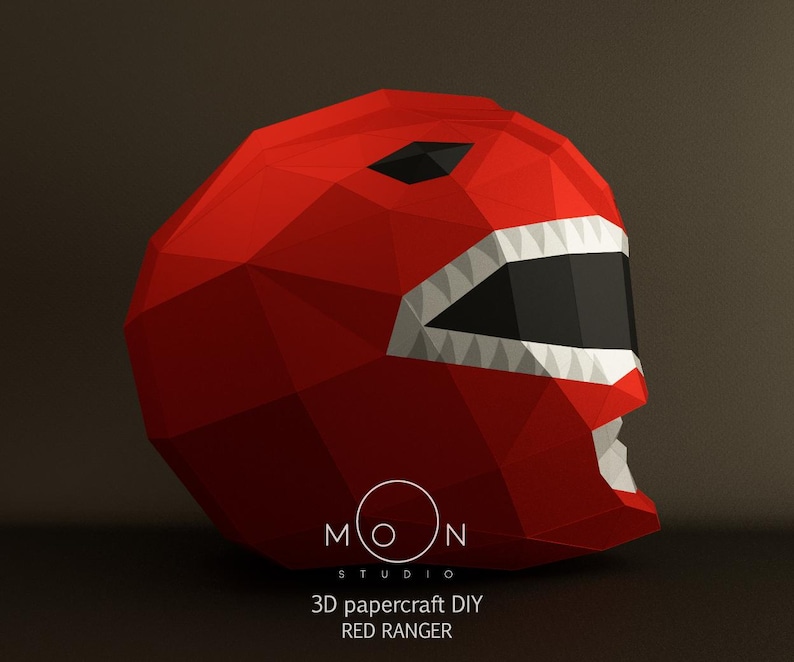 Red Ranger, DIY, Papercraft, PDF, Svg, Dxf, Low Poly, Cricut, Maker ...