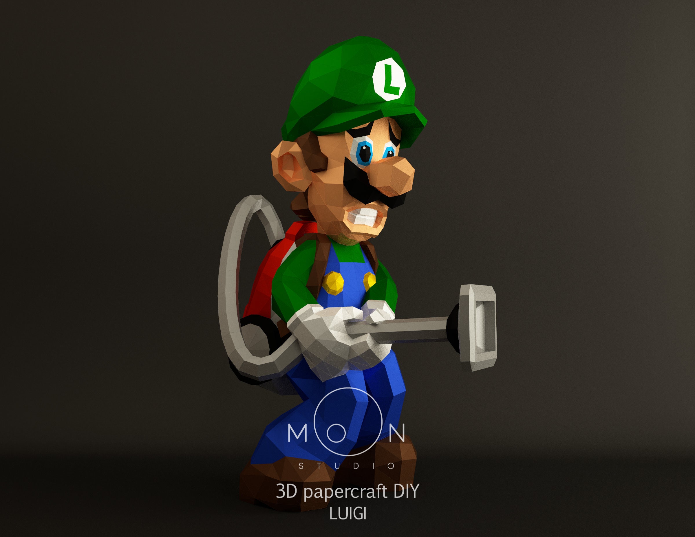 Luigi Mansion DIY Papercraft PDF Svg Dxf Low Poly 3D - Etsy Australia