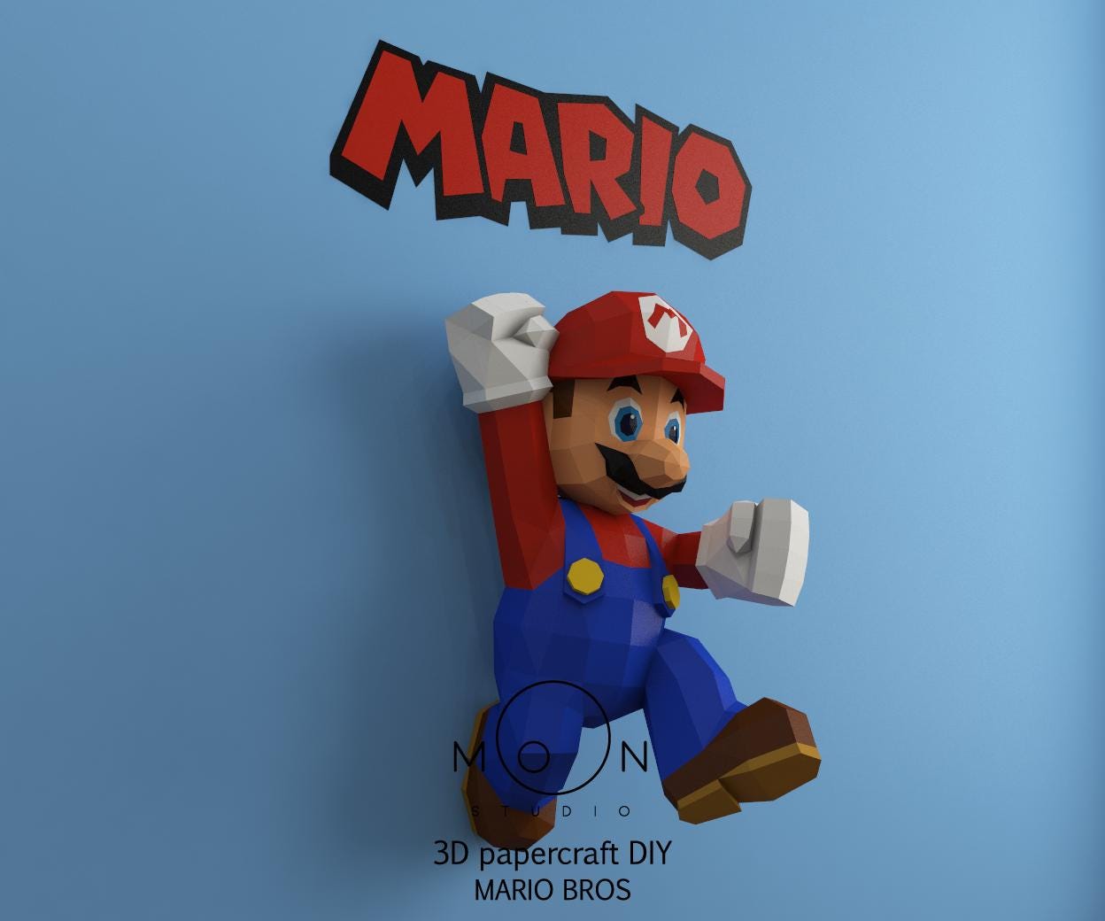 Mario Bros, DIY, Papercraft, PDF, Svg, Dxf, Low Poly, 3D Model, Craft ...