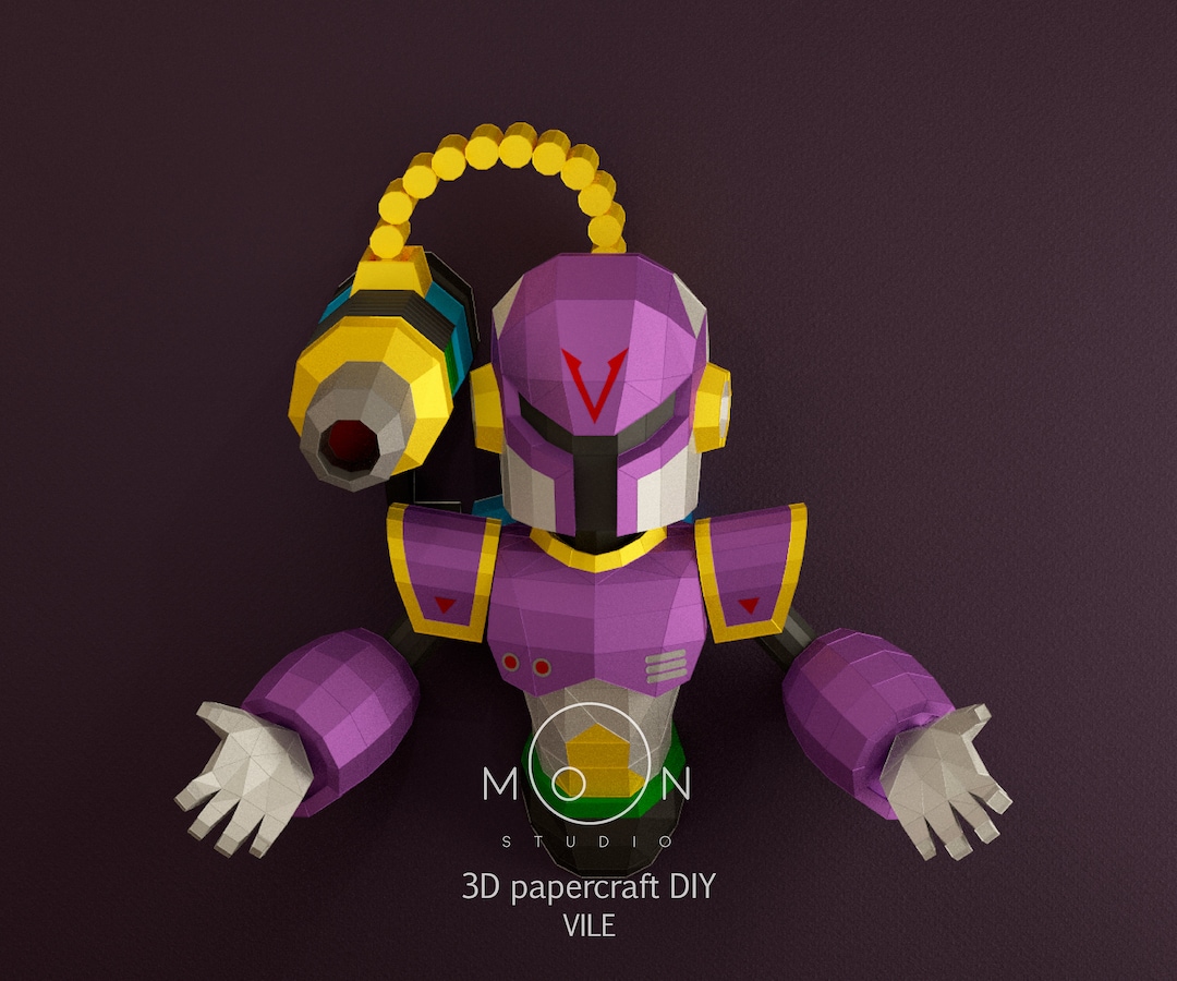 Vile, DIY, Papercraft, Low Poly, 3D Model, Craft, Paper, DXF, SVG, Snes ...
