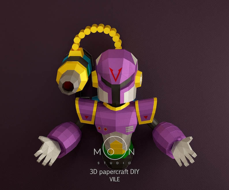 Vile, DIY, Papercraft, Low Poly, 3D Model, Craft, Paper, DXF, SVG, Snes ...