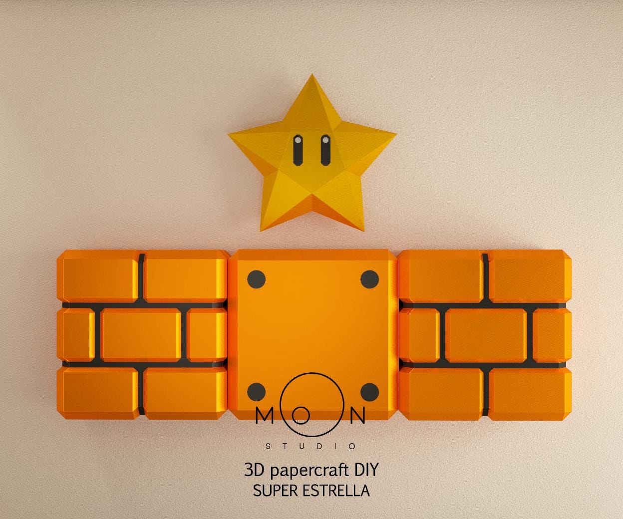 Super Star, DIY, Papercraft, PDF, Svg, Dxf, Low Poly, 3D Model, Craft ...