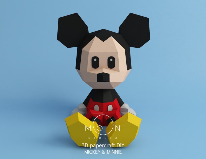 Mickey & Minnie Papercraft PDF SVG Dxf Template for - Etsy