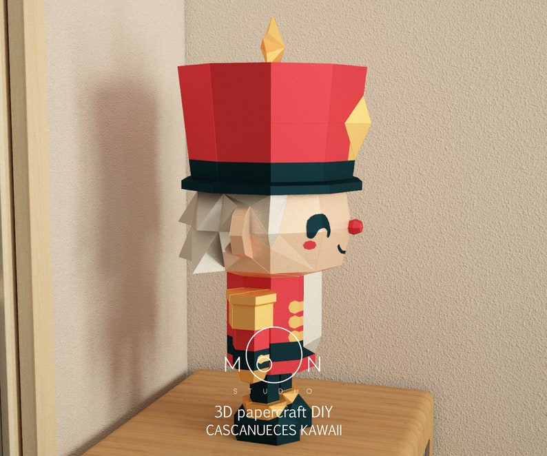 Kawaii Nutcrackers, DIY, Papercraft, PDF, Svg, Dxf, Low Poly, 3D Model ...
