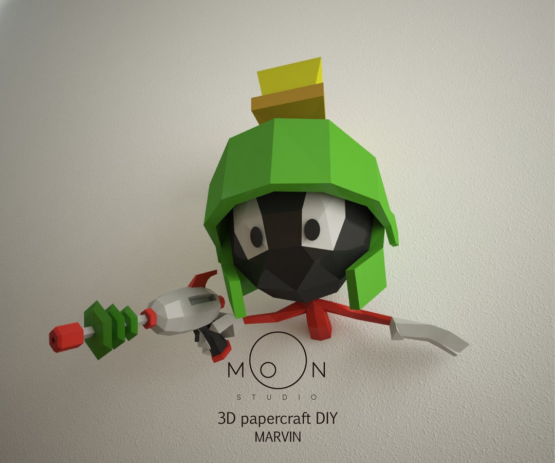 Marvin, the Martian, Wall Papercraftpdf, Dxf, Cameo, Svg Cricut Maker ...