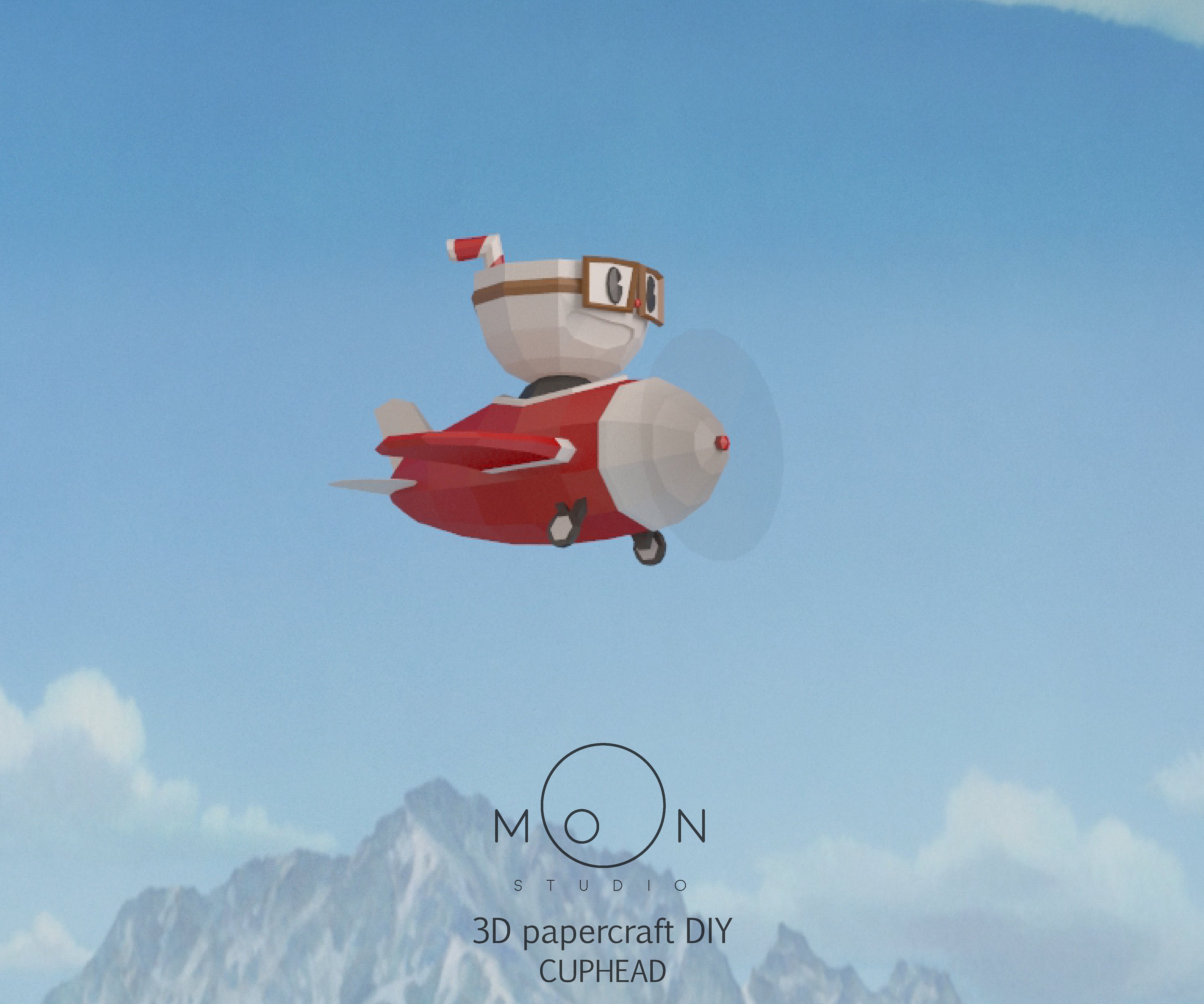 Cuphead, Diy, Papercraft, Low Poly, Dxf, Svg, Paper, 3D Model, Room ...