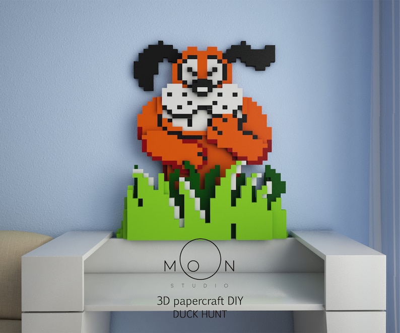 Duck Hunt, DIY, Papercraft, PDF, Svg, Dxf, Low Poly, 3D Model, Craft ...
