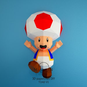 Toad V1, Wall Papercraft PDF, Dxf, Cameo, Svg, DIY, Low Poly Paper ...