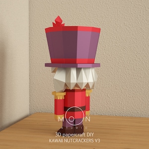 Kawaii Nutcrackers V3, DIY, Papercraft, PDF, Svg, Dxf, Low Poly, 3D ...