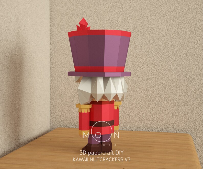 Kawaii Nutcrackers V3, DIY, Papercraft, PDF, Svg, Dxf, Low Poly, 3D ...