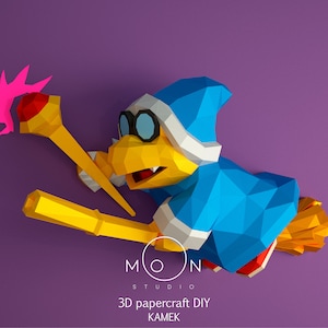 Kamek, DIY, Papercraft, PDF, Svg, Dxf, Low Poly, 3D Model, Craft, Paper ...