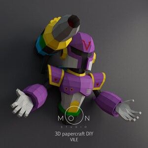 Vile, DIY, Papercraft, Low Poly, 3D Model, Craft, Paper, DXF, SVG, Snes ...