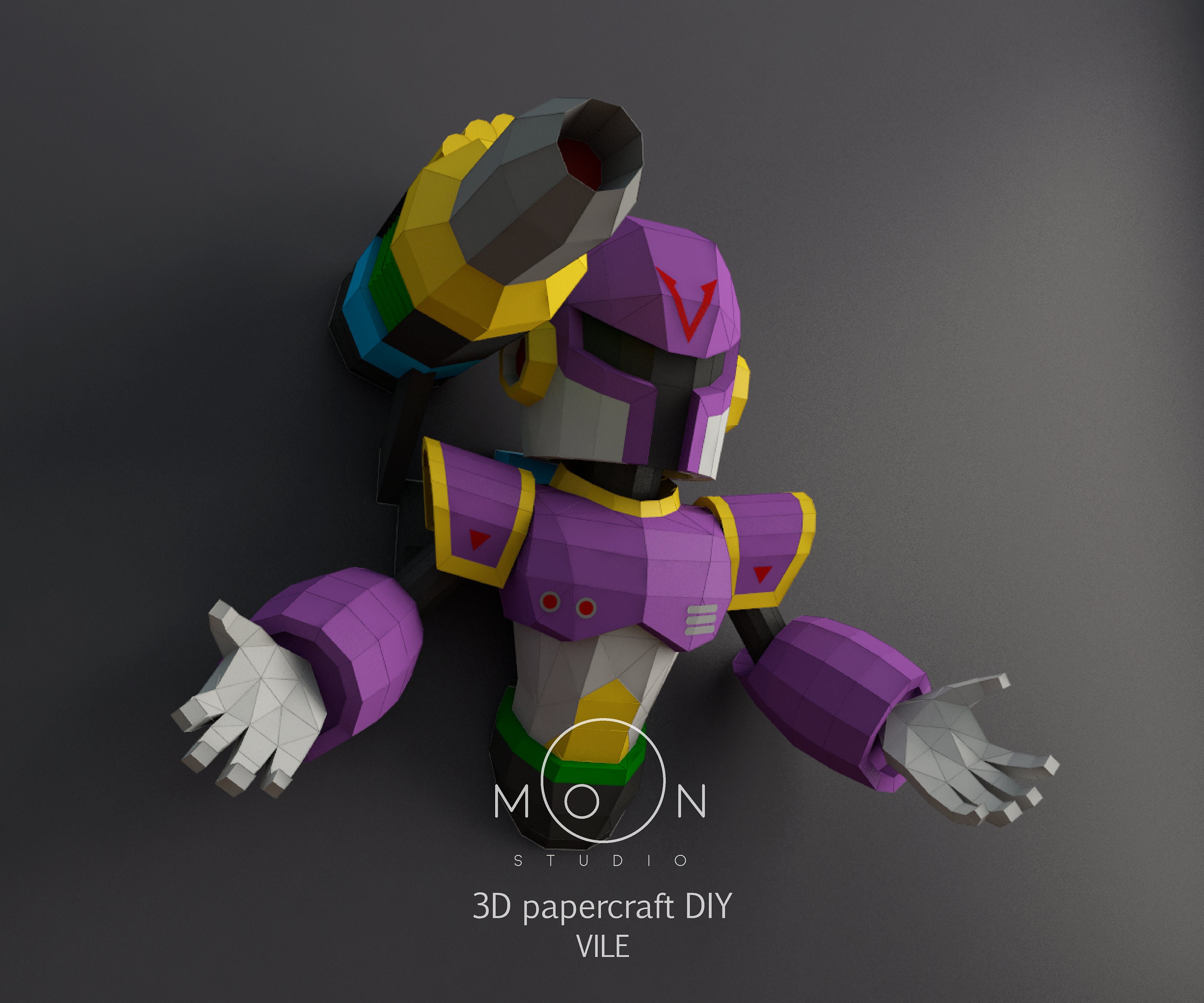 Vile, DIY, Papercraft, Low Poly, 3D Model, Craft, Paper, DXF, SVG, Snes ...