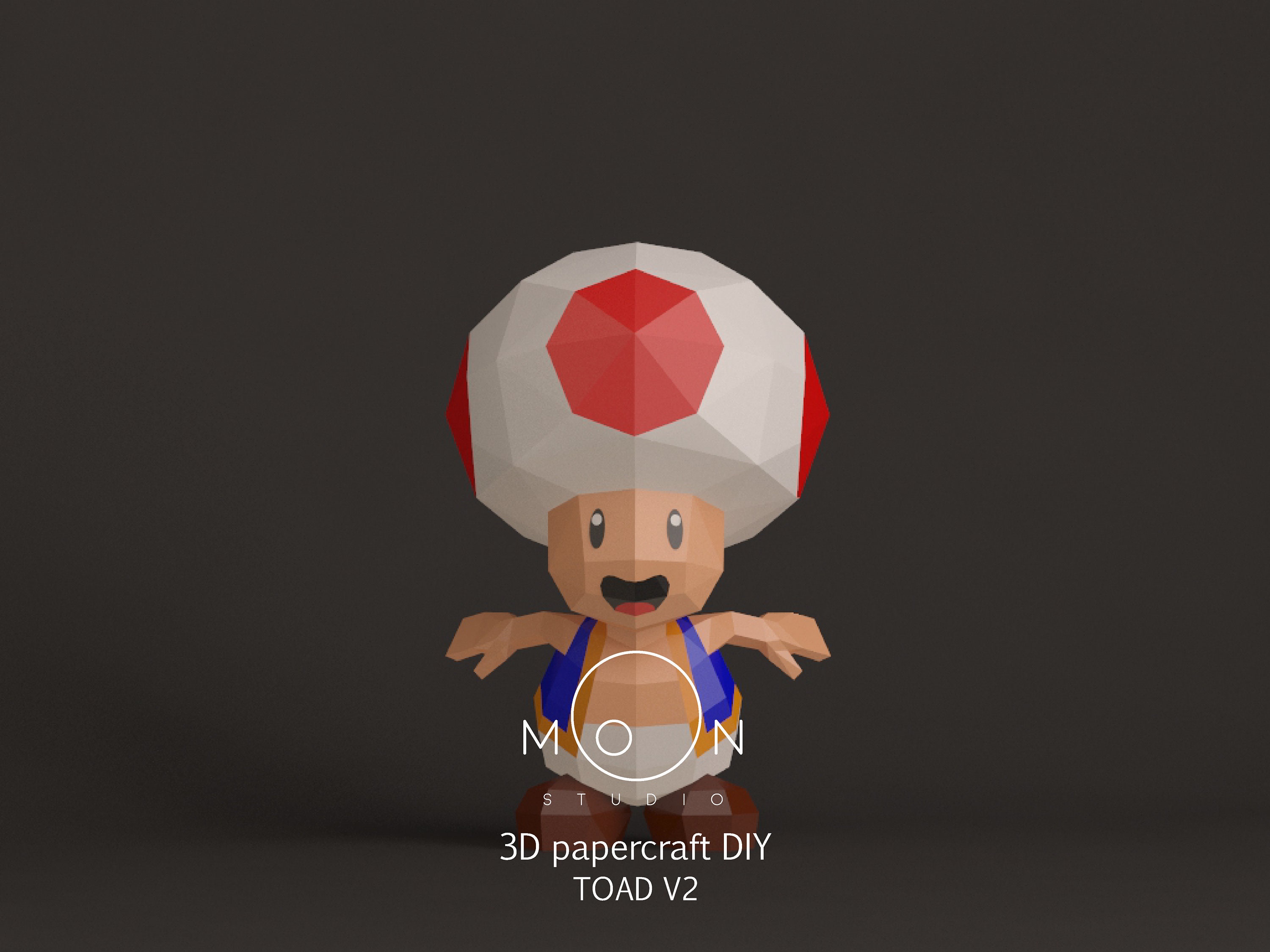 Toad V2 Papercraft PDF Dxf Cameo SVG Cricut Maker - Etsy Australia