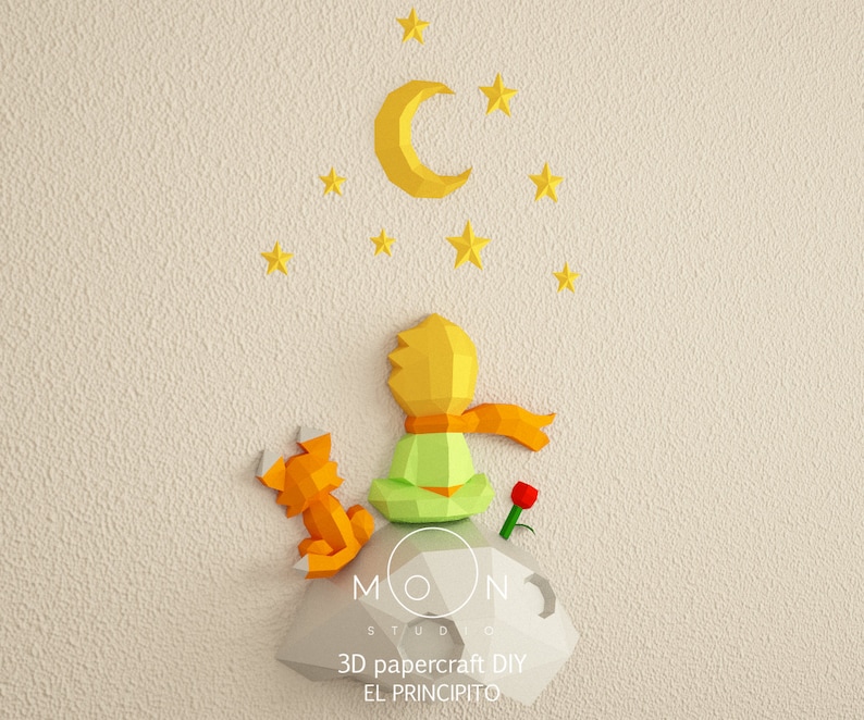 Le Petit Prince, DIY, Papercraft, PDF, Svg, Dxf, Low Poly, Modèle 3D ...