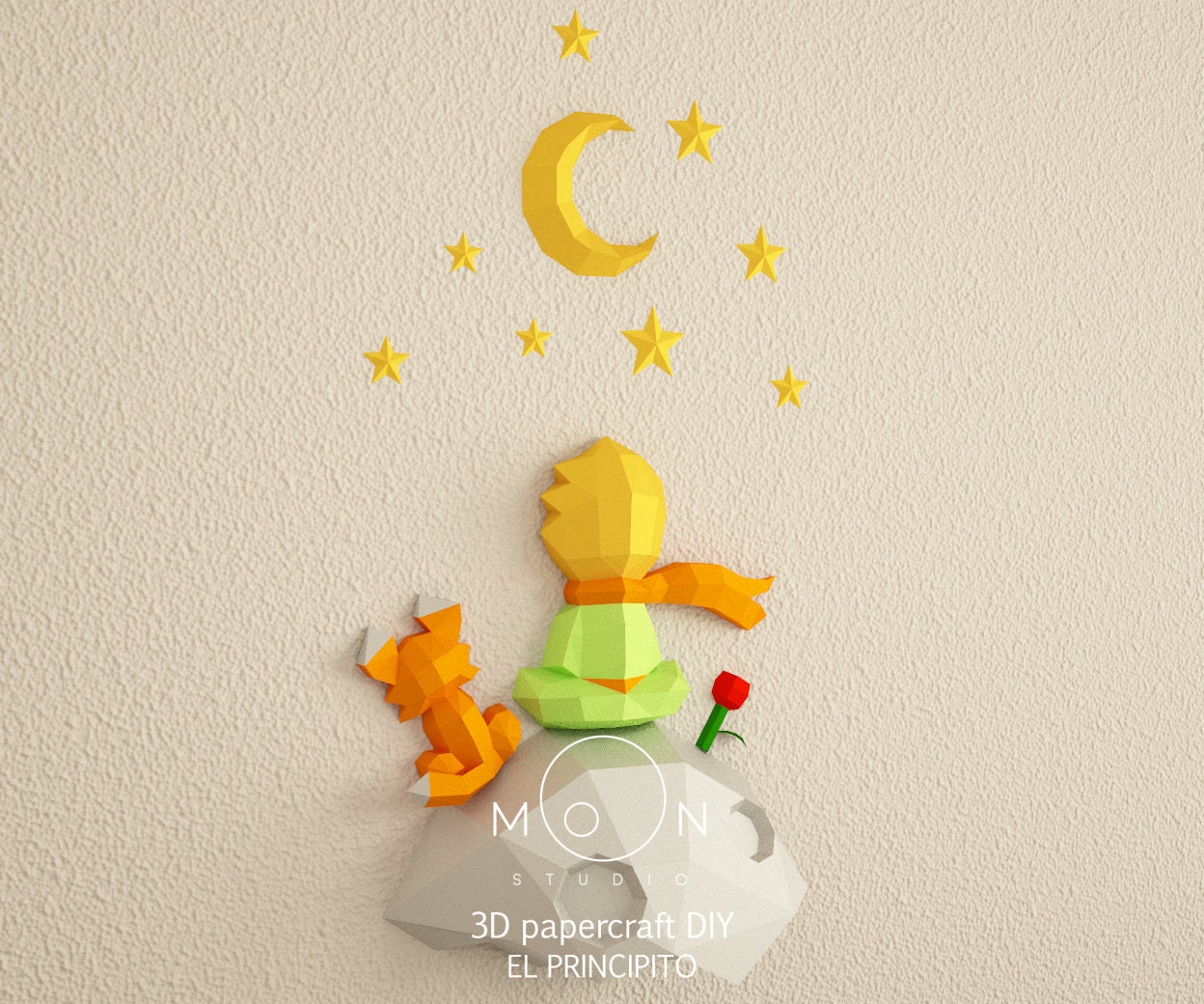 The Little Prince, DIY, Papercraft, PDF, Svg, Dxf, Low Poly, 3D Model ...