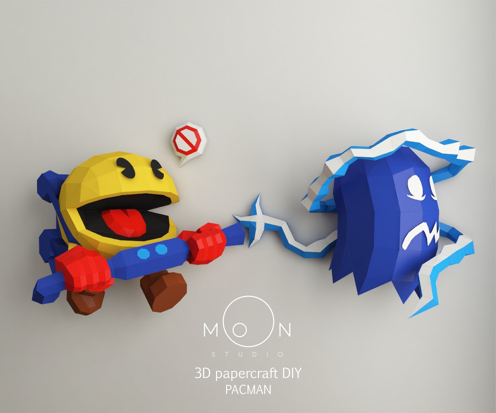 Pacman, DIY, Papercraft, PDF, Svg, Dxf, Low Poly, Cricut, Maker, Cameo ...