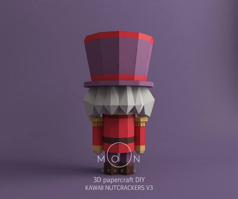Kawaii Nutcrackers V3, DIY, Papercraft, PDF, Svg, Dxf, Low Poly, 3D ...