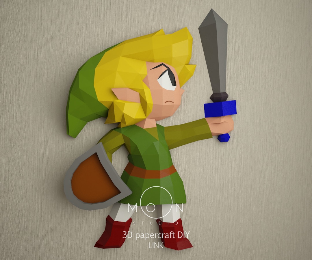 Link, DIY, Papercraft, PDF, Svg, Dxf, Low Poly, 3D Model, Craft, Paper ...